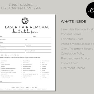 Laser Hair Removal Consent Forms - Laser Hair Reduction Intake ...