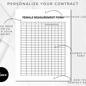 Printable Theatre Costume Measurement Form, Body Size Chart Printable ...
