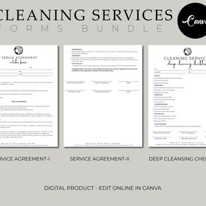 Cleaning Business Document Bundle, Editable Cleaning Service Agreement ...