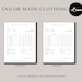 Tailor Made Clothing Agreement, Custom Garment Contract, Tailor Invoice ...