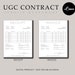 Professional UGC Creator Contract Template, Creator Agreement Template ...