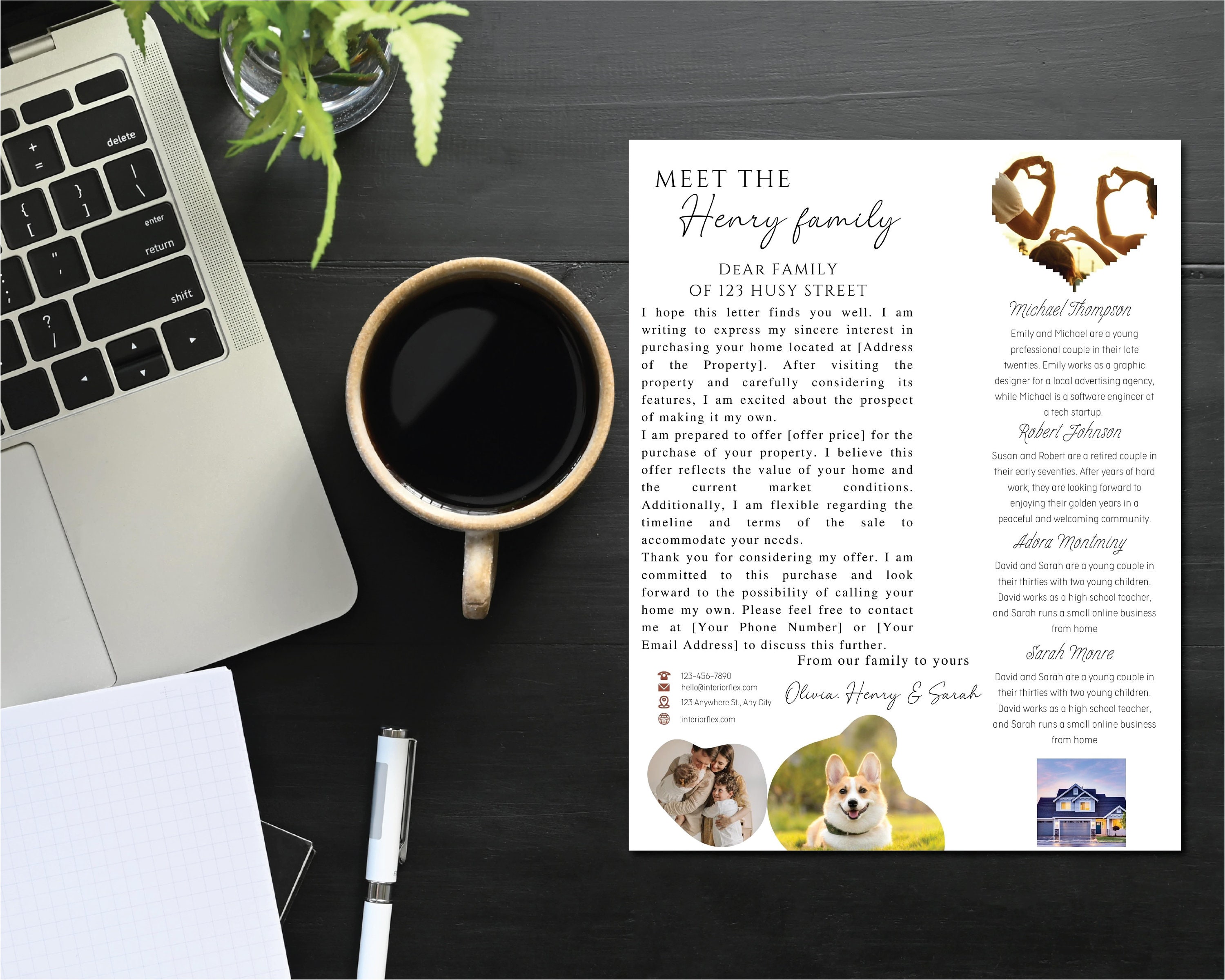 Home Offer Letter Template, Family Home Letter Canva Buyer Offer Letter ...