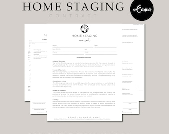 Editable Home Staging Contract Template, Property Staging Cservice ...