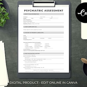 Psychiatry H&P Clinical Template, Initial Psychiatric Evaluation Note ...