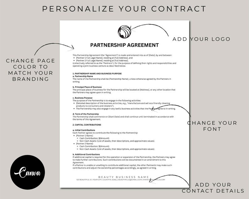 Partnership Agreement Template, Partnership Agreement Samples ...