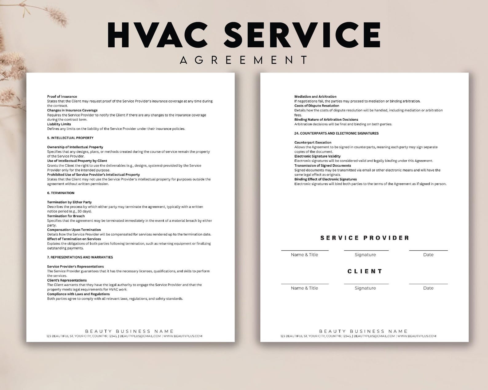 HVAC Service Agreement, Commercial HVAC Maintenance, Preventative ...