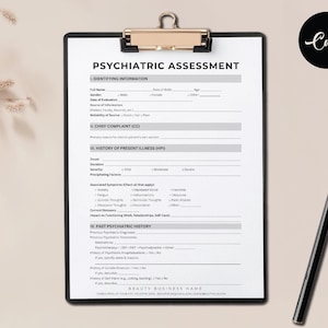 Psychiatry H&P Clinical Template, Healthcare Professionals Notes ...