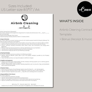 Airbnb Cleaning Contract Template PDF, Property Owners, Professional ...