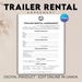Editable Trailer Rental Agreement, Trailer Lease Contract, Dump Trailer ...