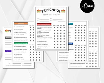 Daycare Staff Evaluation Printable,childcare Center Printable Employee ...