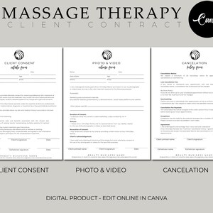 Massage Therapist Forms Business Bundle, Massage Soap Notes, Editable ...