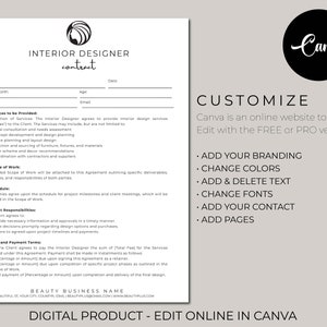 Interior Designer Contract Template, Client-designer Agreement Template ...
