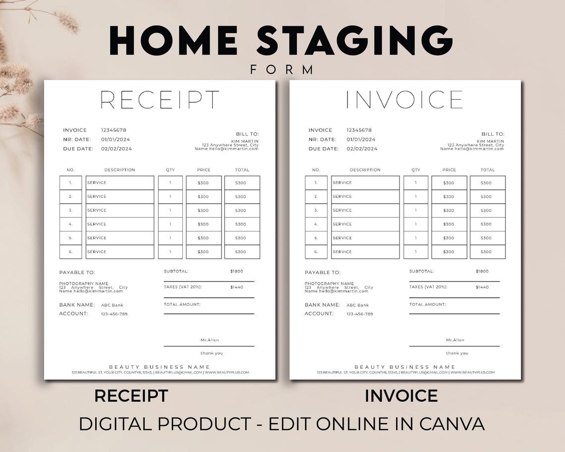Home Staging Contract, Home Stagers Client Intake Form, Property ...
