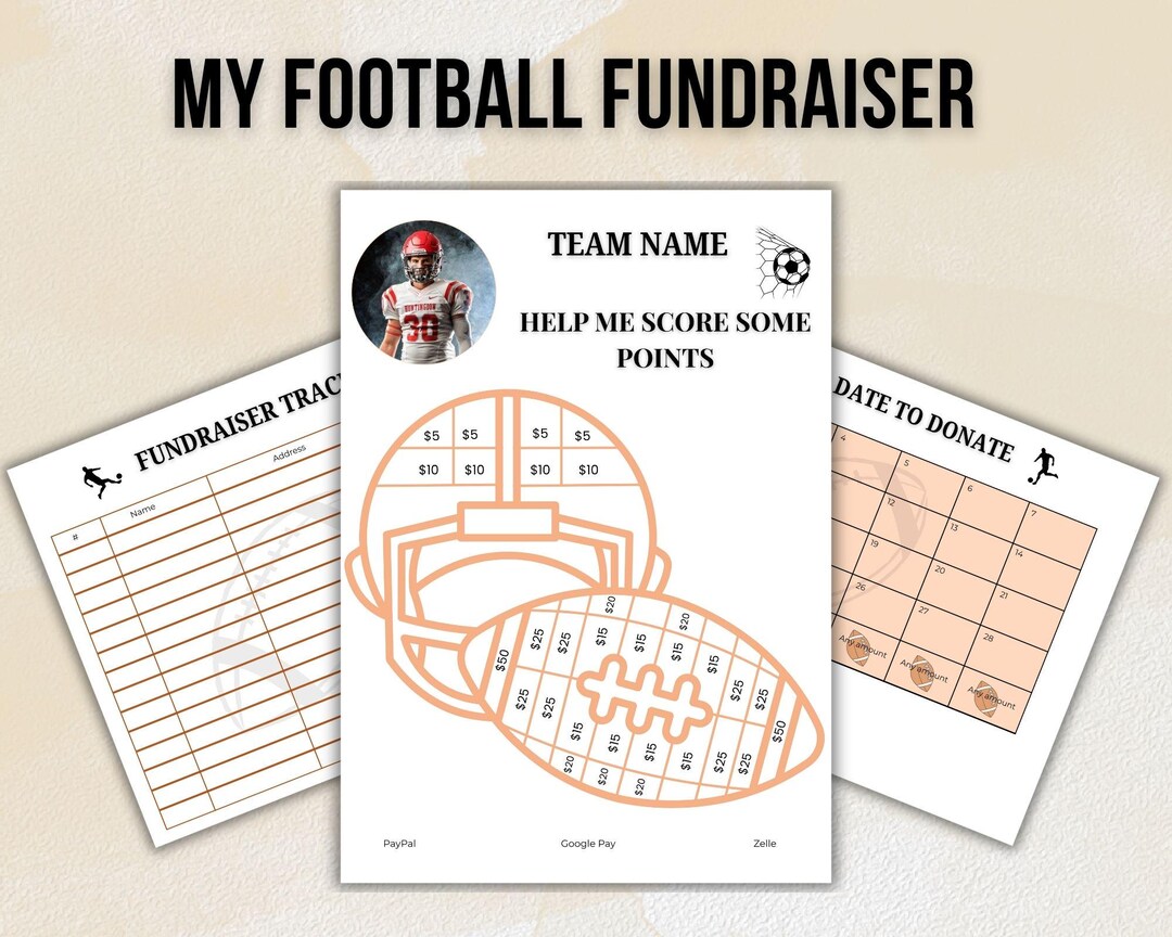 Editable Fill My Football Fundraiser Template, Football Fundraiser ...