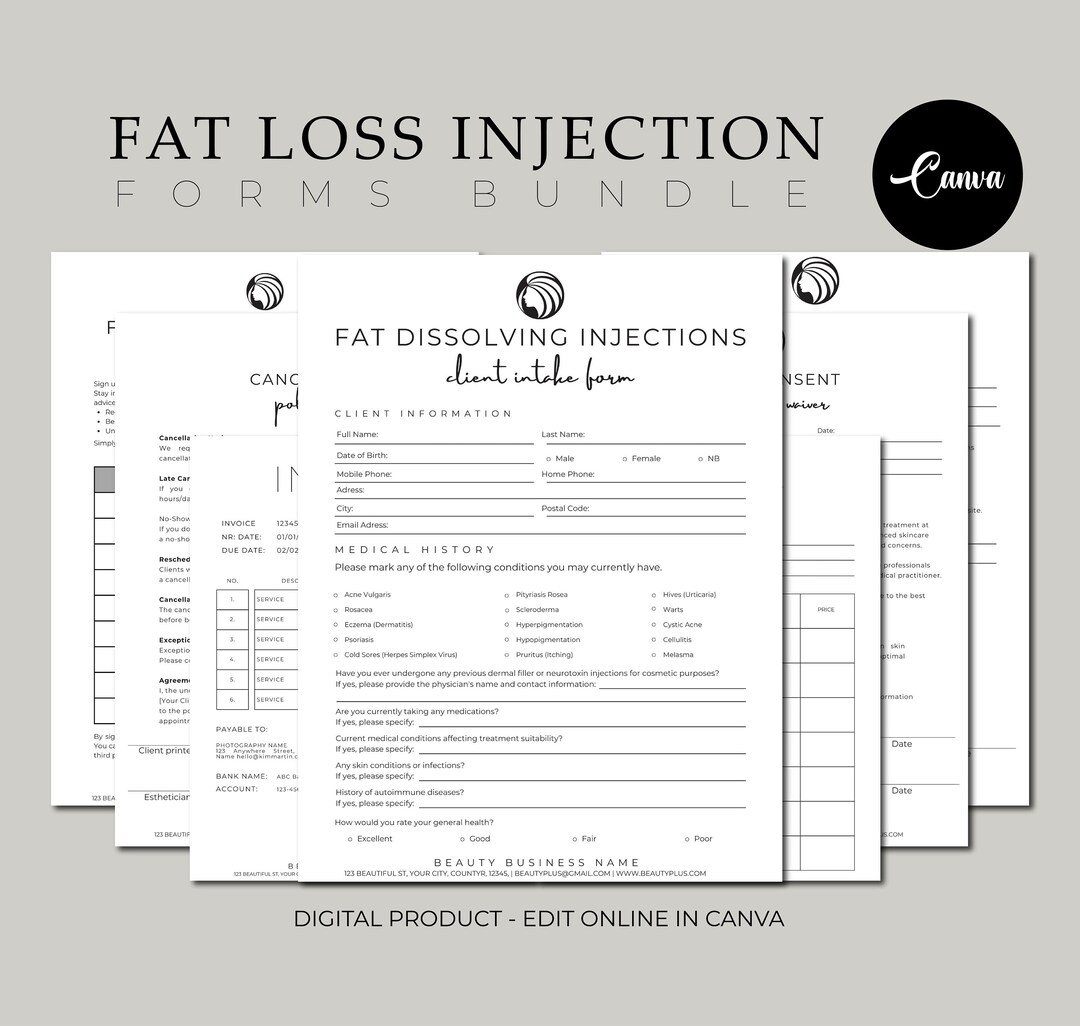 Fat Dissolve Forms, Lemon Bottle Consent, Lemon Bottle Intake ...