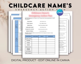 Daycare Emergency Plan, Childcare Emergency Plan Template, Emergency ...