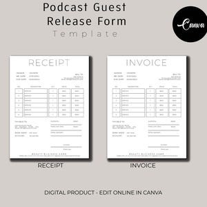 Podcast Guest Release Form, Podcast Agreement, Podcast Branding ...