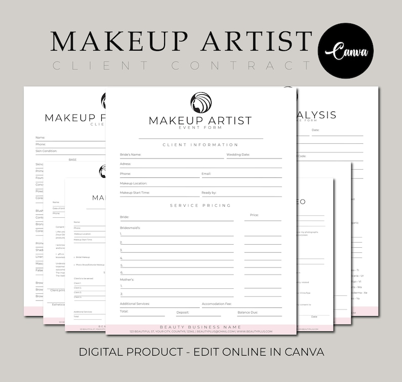 Editable Makeup Contract Template,freelance Makeup Artist Contract ...