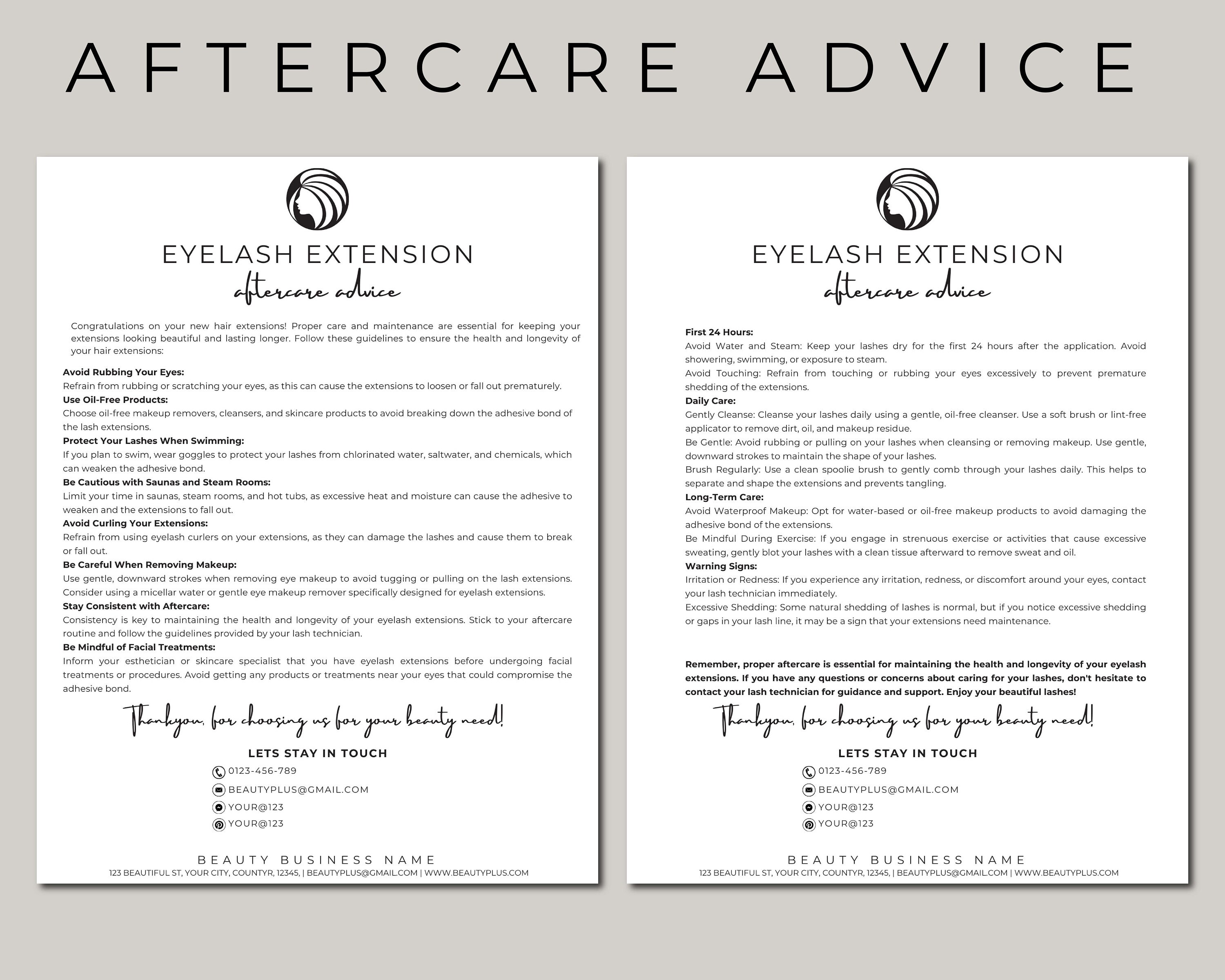 Eyelash Extension Forms - Editable Lash Consent Templates, Eyelash ...