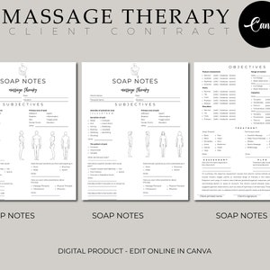 Massage Therapist Forms Business Bundle, Massage Soap Notes, Editable ...