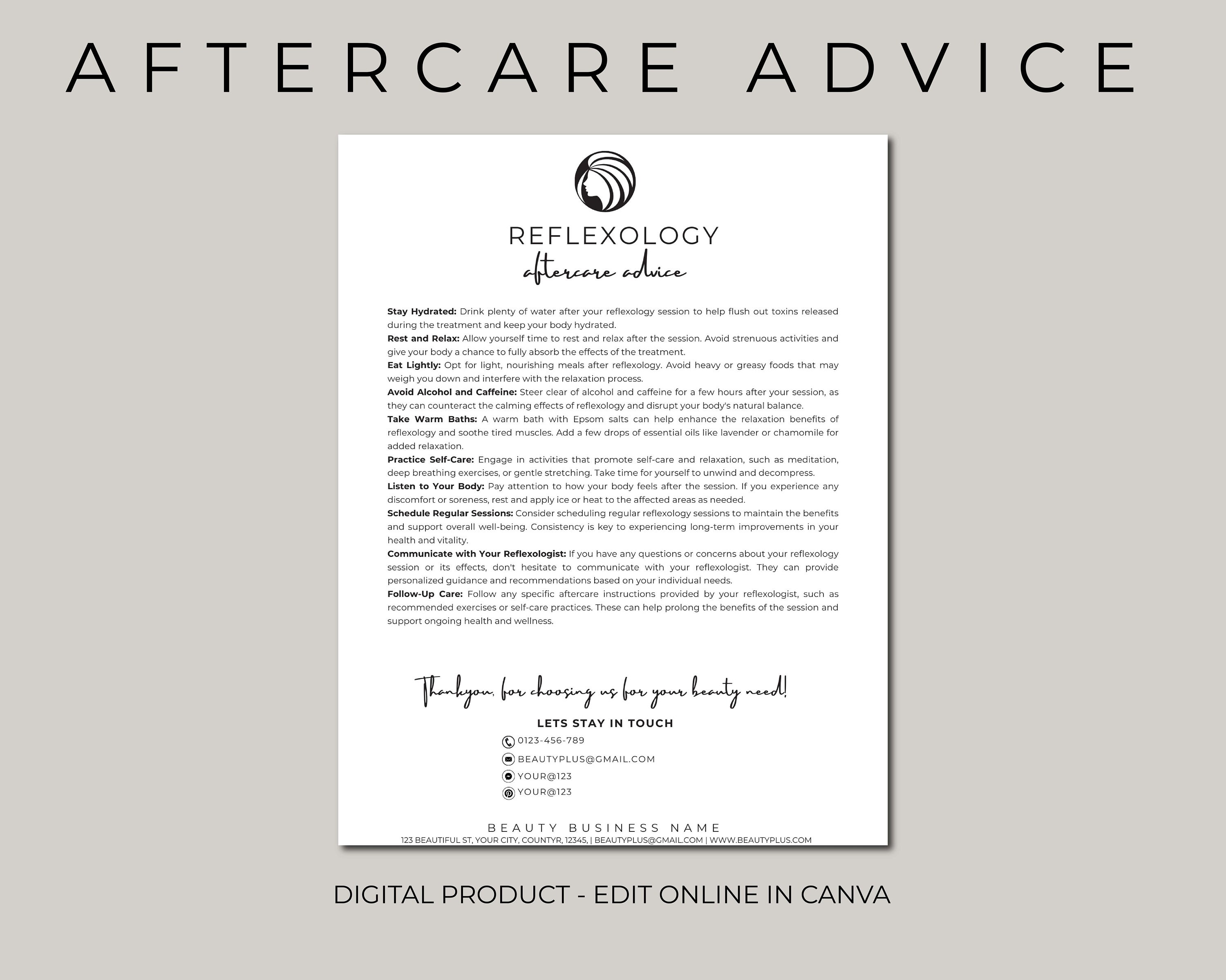 Editable Reflexology Intake Form, Massage Consultation Form, Foot ...