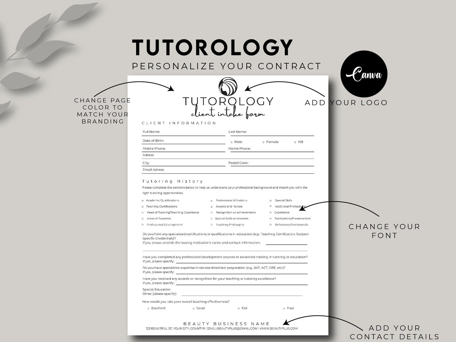 Tutoring Contract, Tutoring Services Agreement Template, Tutor Business ...