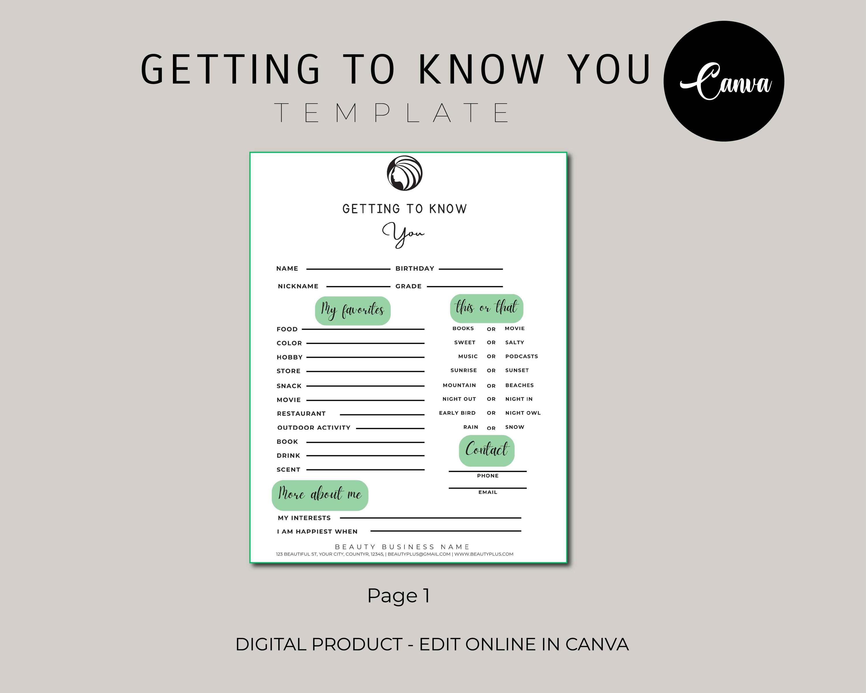 Getting to Know You Printable, Coworker Questions, All About Me Survey ...