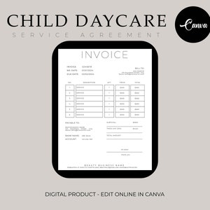Editable Home Daycare Contract Template, Home Daycare Forms Package ...