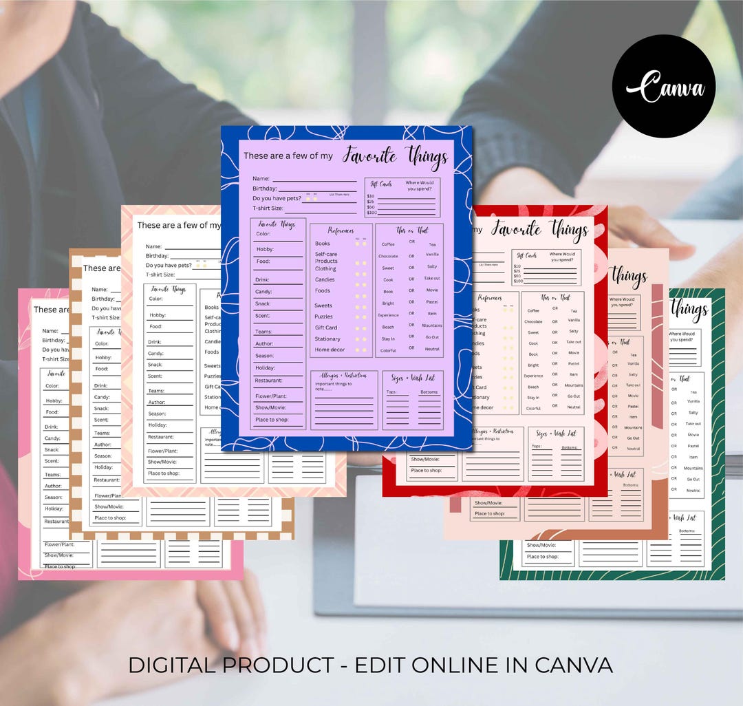 Editable Get to Know My Team Survey, My Favorite Things, Team Building ...