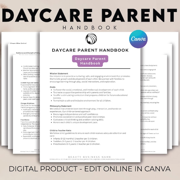 Parent Handbook Home Childcare - Etsy