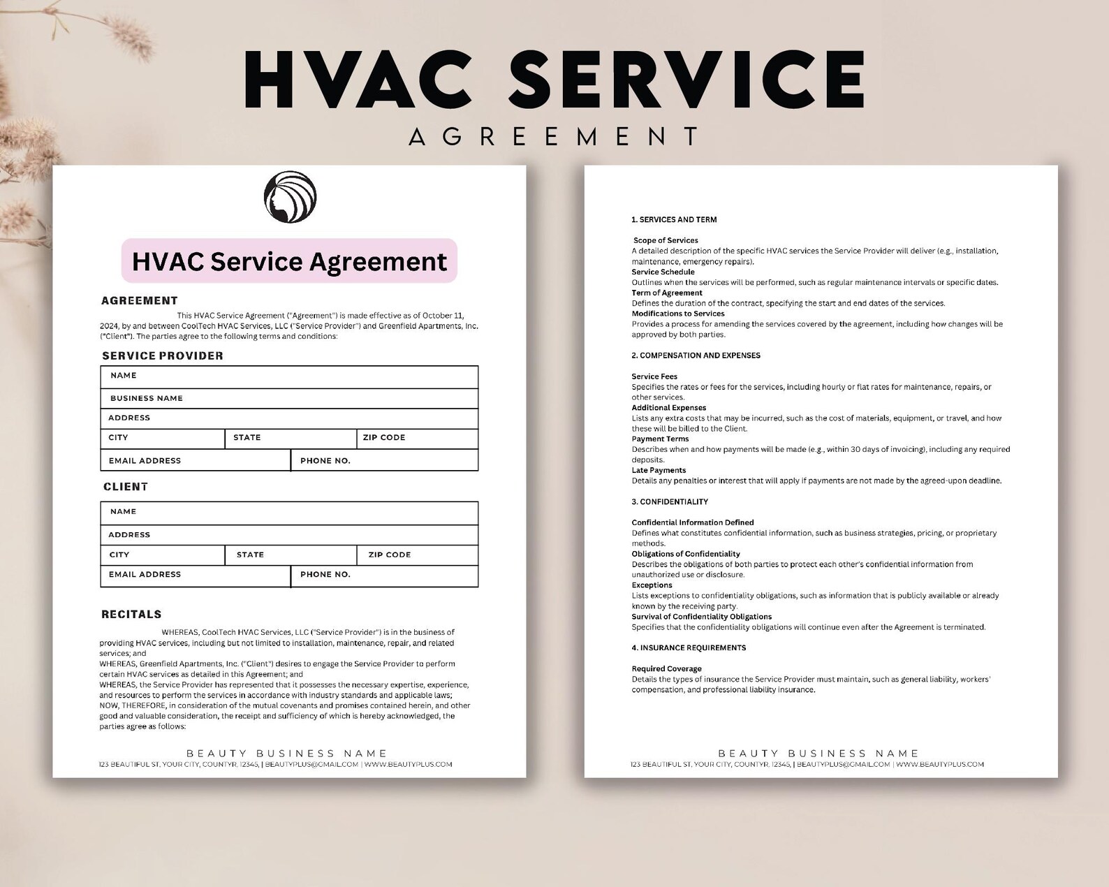 HVAC Service Agreement, Commercial HVAC Maintenance, Preventative ...