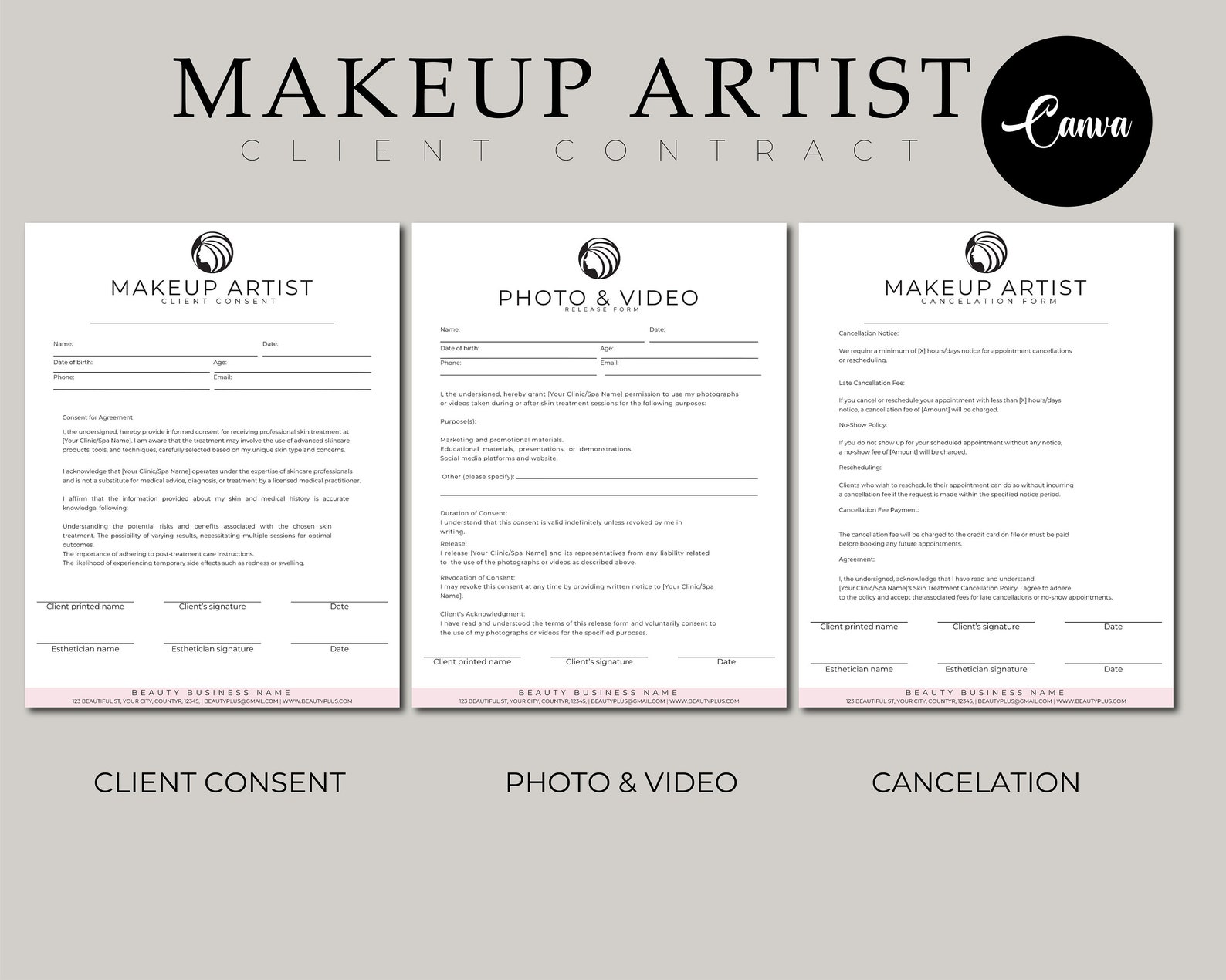 Editable Makeup Contract Template,freelance Makeup Artist Contract ...