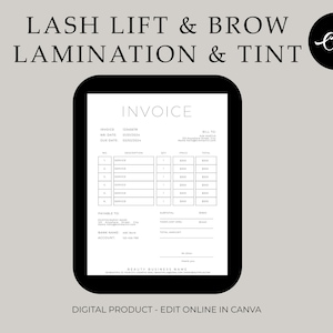 Editable Lash Lift and Brow Lamination Templates, Lash Intake and ...