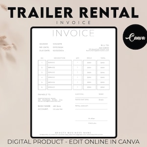 Editable Trailer Rental Agreement, Trailer Lease Contract, Dump Trailer ...