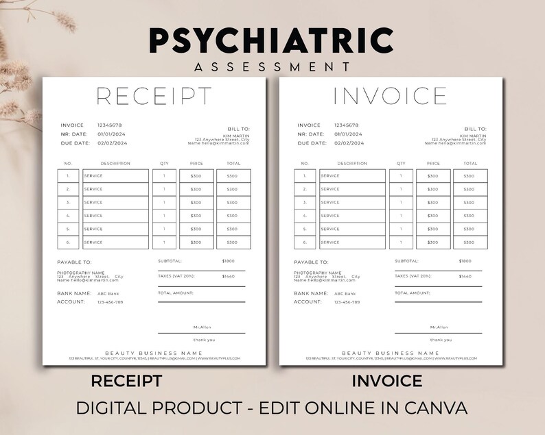 Psychiatry H&P Clinical Template, Healthcare Professionals Notes ...