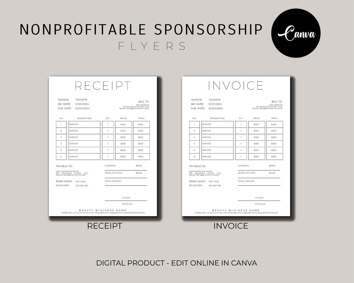 Nonprofit Event Sponsorship Fundraising Flyers, Donation Package ...