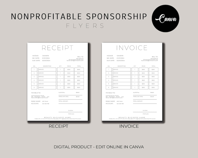 Nonprofit Event Sponsorship Fundraising Flyers, Donation Package ...