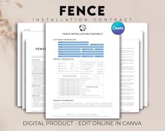 Editable Fencing Contract Template, Professional Fencing and Gates ...