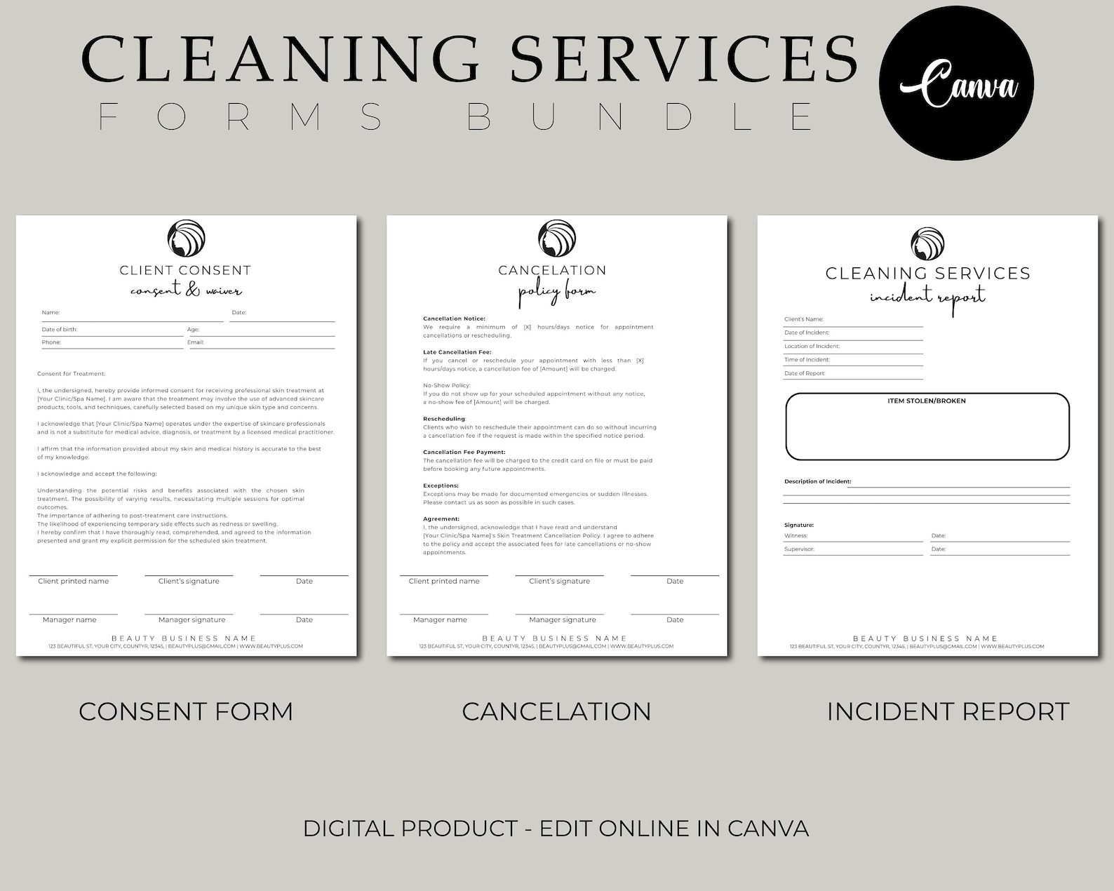 Cleaning Business Document Bundle, Editable Cleaning Service Agreement ...