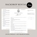 Professional Backdrop Rental Agreement, Backdrop Rental Contract ...