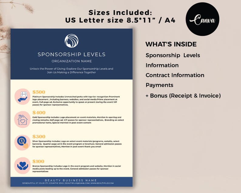 Nonprofit Event Sponsorship Fundraising Flyers, Non Profit Sponsor ...