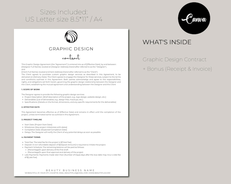 Graphic Design Contract, Design Services Forms, Contract for Graphic ...