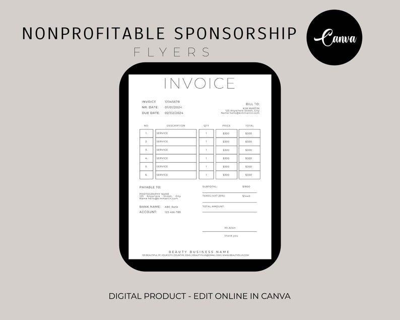 Nonprofit Event Sponsorship Fundraising Flyers, Donation Package, Editable Infographic, Sponsor ...