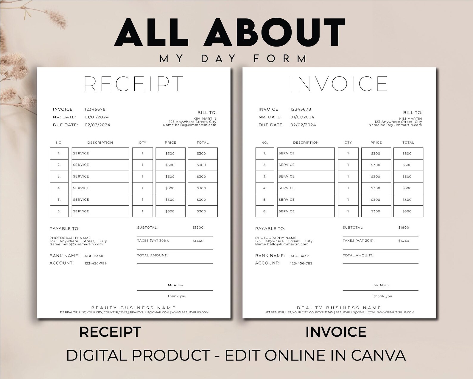 All About My Day Sheet, Daycare Daily Report ,nanny Log, Home Day Care ...