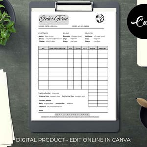 Line Sheet for Wholesale, Seller Shop, Price List Template, Editable ...
