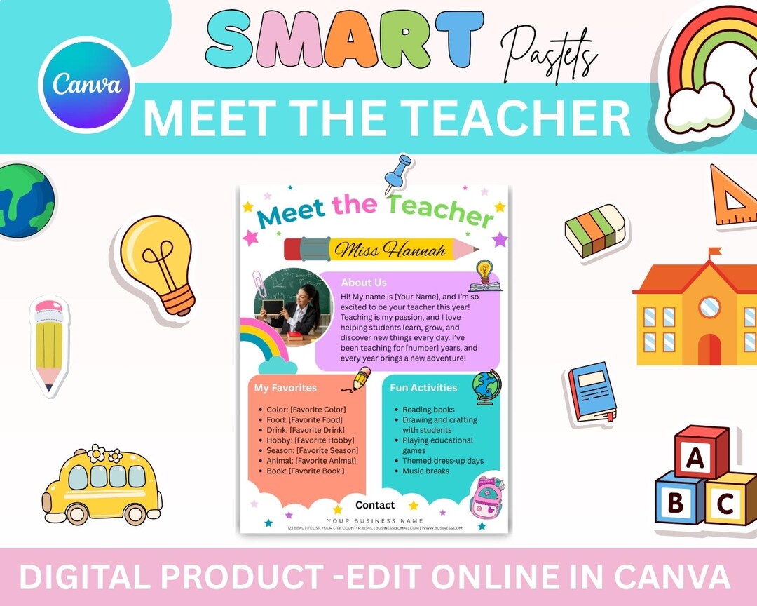 Meet the Teacher Classroom, Teacher Introduction, Composition Notebook ...