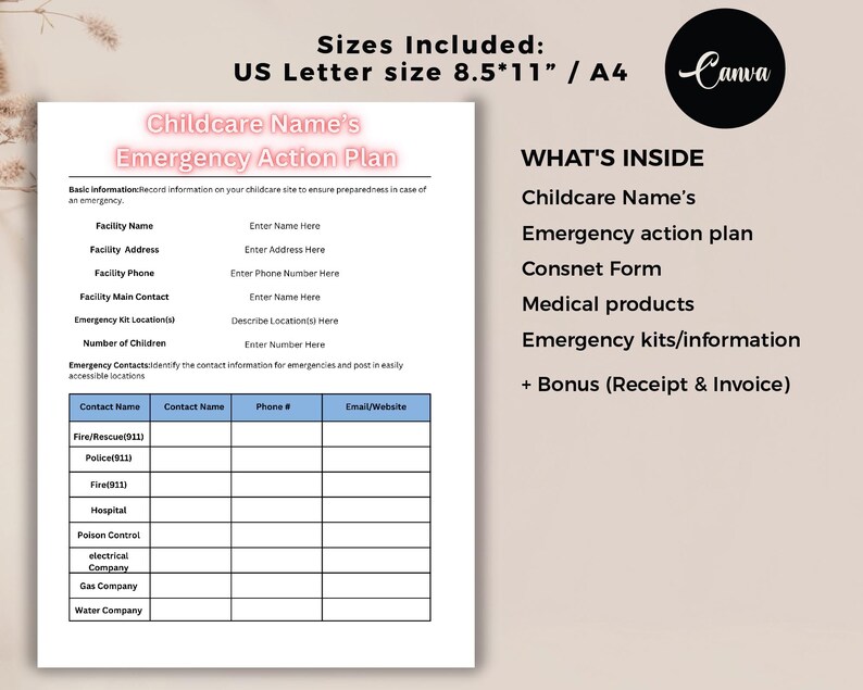 Daycare Emergency Plan, Emergency Plan Evacuation, Emergency ...