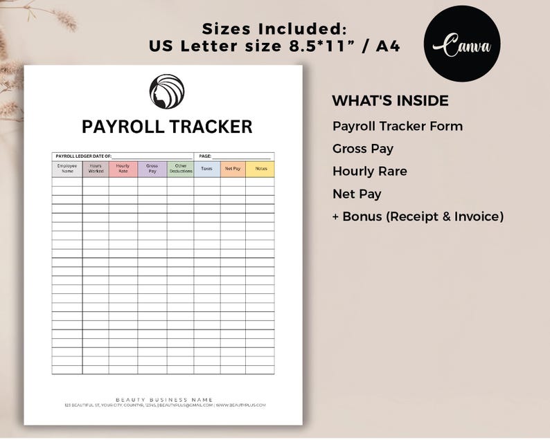 Payroll Tracker & Management for Small Business, Payroll Register ...
