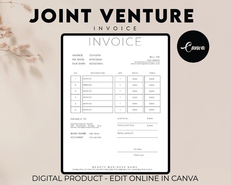 Joint Venture Agreement Template, Business Partnership Agreement ...