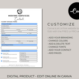 Editable Moving Contracts Template, Moving Services Contract, Canva ...